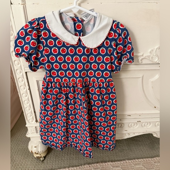 The Proper Peony | Dresses | Proper Peony Blue And Red Apple Print Kids ...